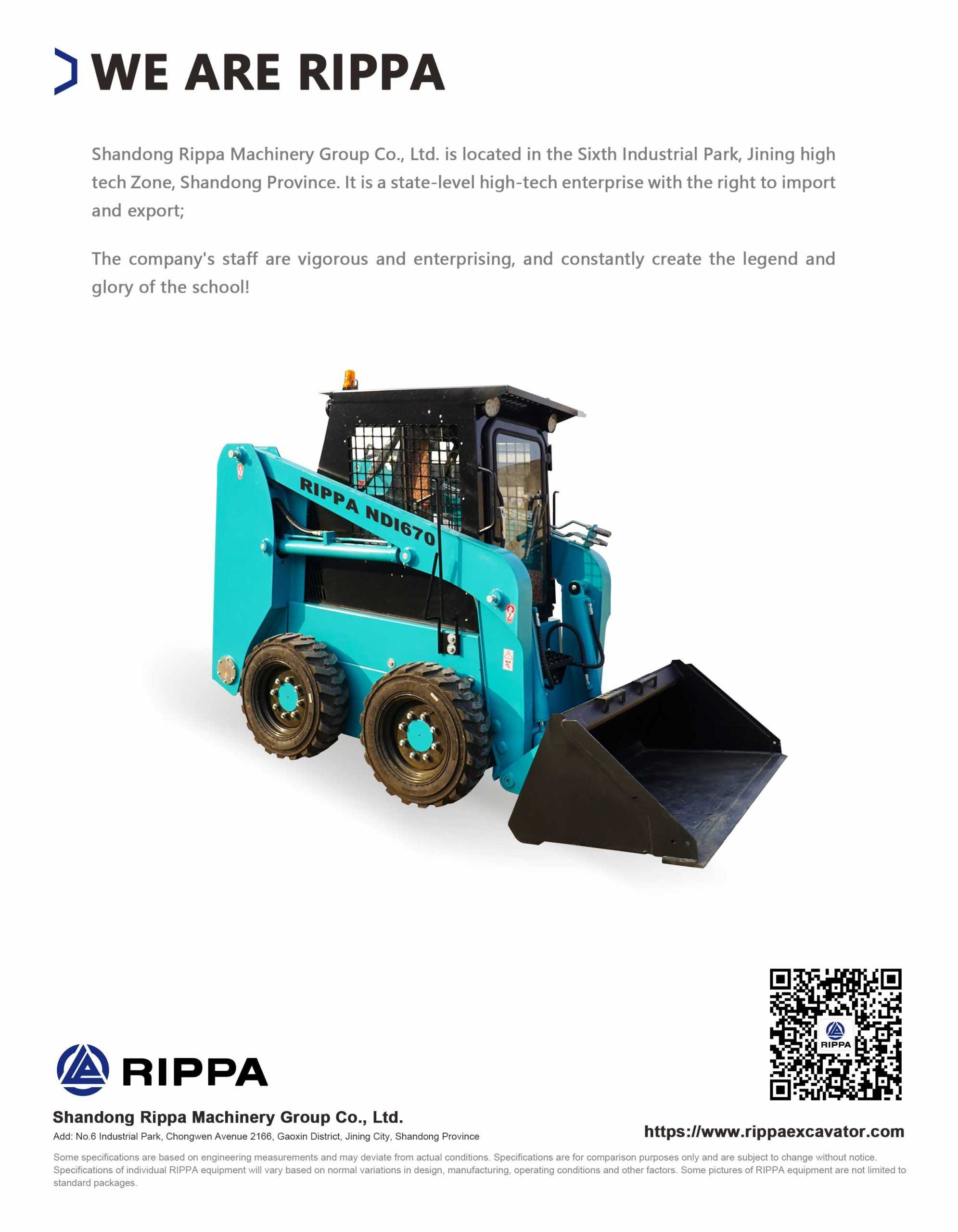NDI670 Skid Steer Loader - Mini Excavators For Sale - Rippa® China ...